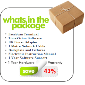 TimeVision Time and Attendance Software, FaceScan Clocking In Machine
